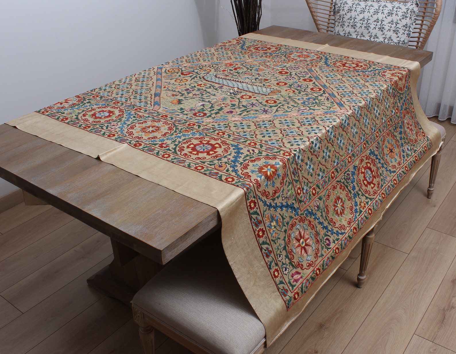 Suzani Embroidery Suzani Hanging Suzani Table Cover Uzbek - Etsy