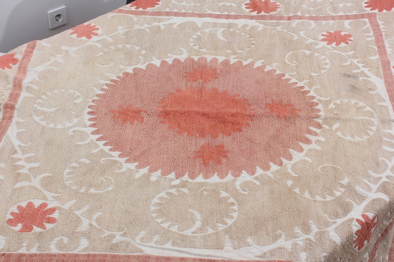 Pastel Suzani Suzani Throw Suzani Bedspread 4.30' X - Etsy