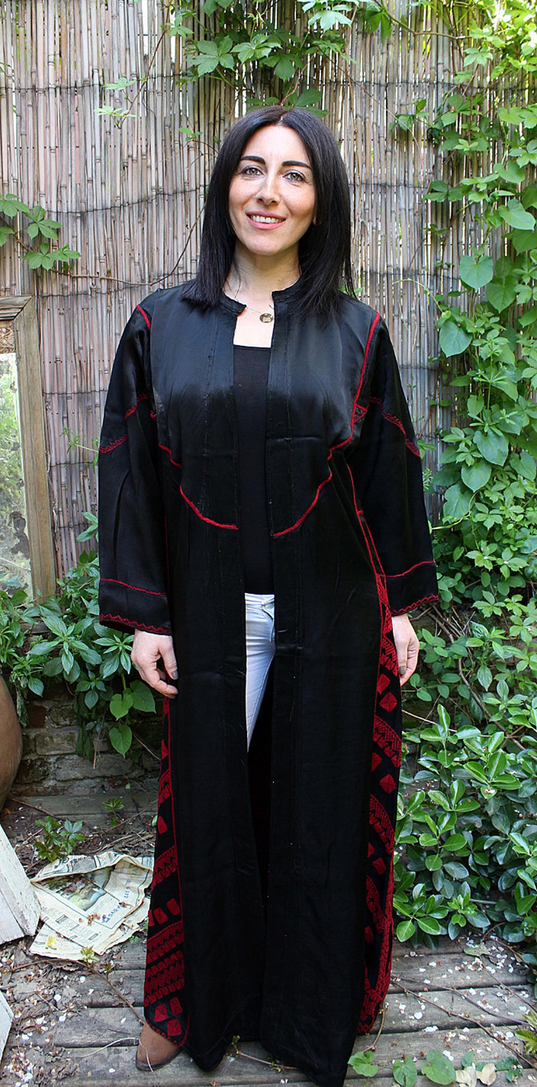 54.72" X 55.12" Vintage Wedding Robe Old Embroidered Costume Vintage ...