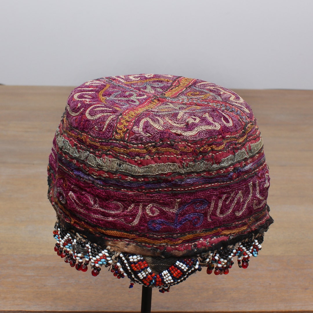 Hat, Old Hat, Tribal Hat, 3.15" X 19.69", Head Wear, Head Dress, Ethnic ...