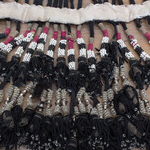 Vintage Uzbek Tassel Hair Piece Head Dress 11.42" X 21.65" Hair ...