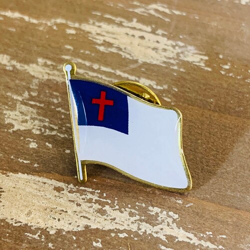 Christian Waving Flag Lapel Pin Made in USA - Etsy