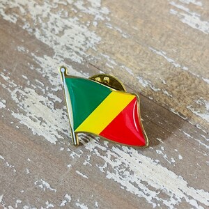 Republic of the Congo Flag Lapel Pin - Made in USA! - Etsy