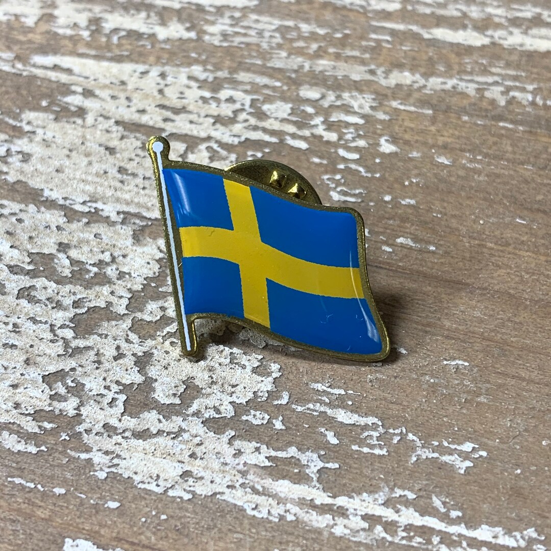 Sweden Waving Flag Lapel Pin - Made in the USA! - Etsy