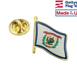 West Virginia State Flag Lapel Pin - Made in the USA! - Etsy