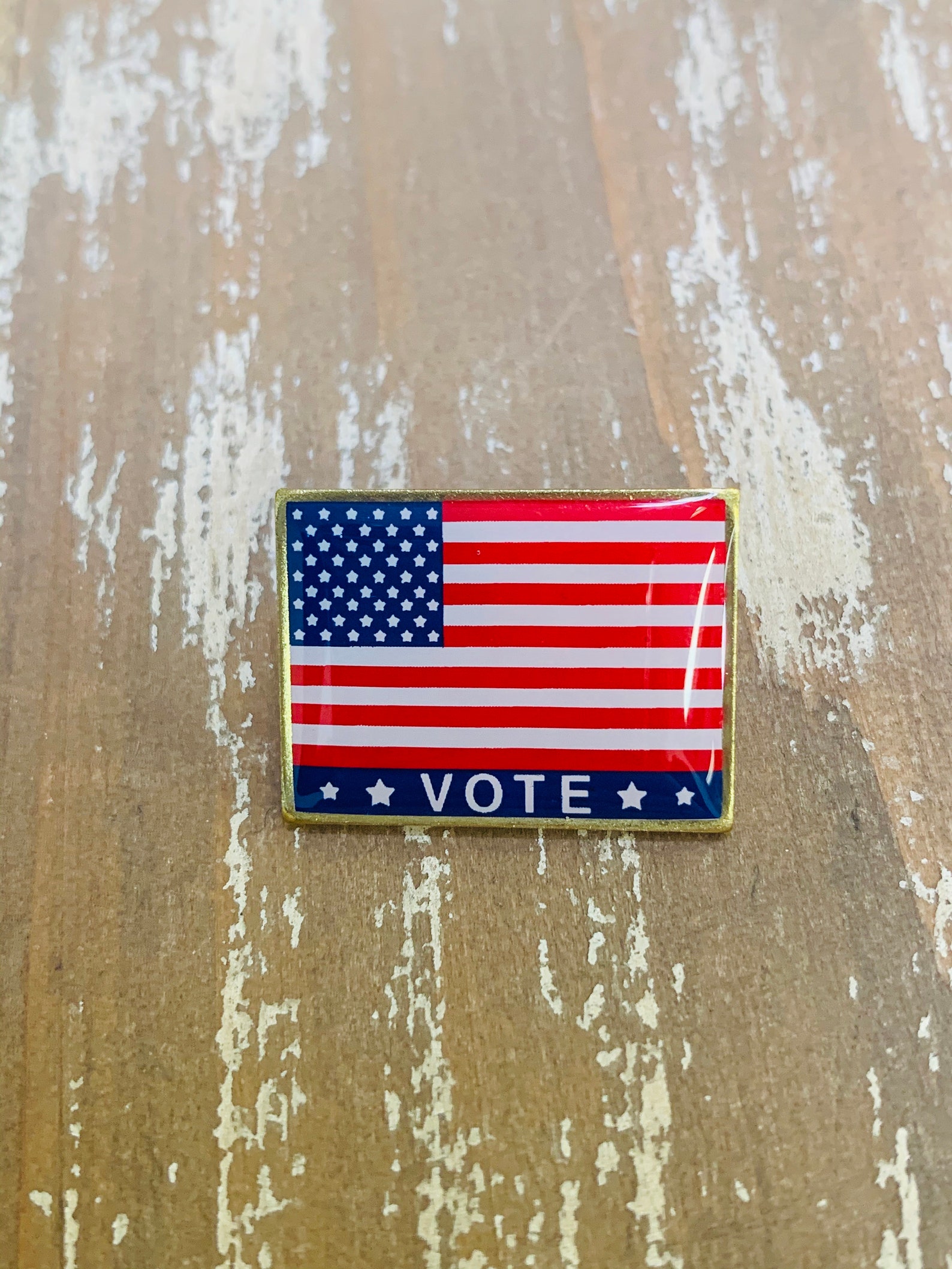 Vote Lapel Pin With American Flag - Proudly Made in the USA! - Etsy