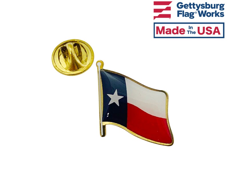 Texas Flag Lapel Pin - Made in USA! - Etsy
