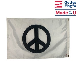 Classic Peace Sign Flag - Sizes 12x18", 2x3', and 3x5' - Durable All ...