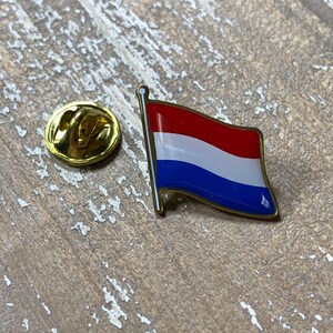 Netherlands Waving Flag Lapel Pin - Made in USA! - Etsy
