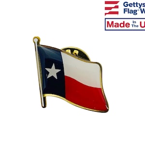 Texas Flag Lapel Pin - Made in USA! - Etsy