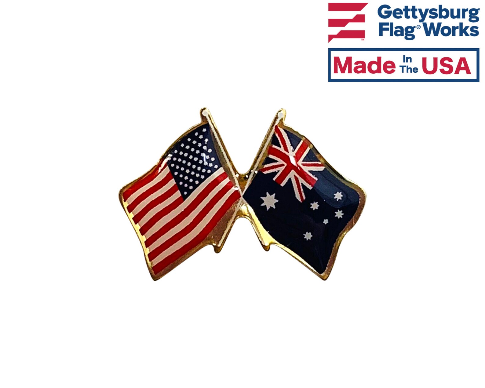 Australia and U.S. Double Waving Crossed Flags Friendship - Etsy