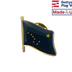 Alaska State Flag Lapel Pin - Made in USA! - Etsy