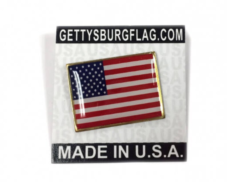 American Flag Lapel Pin rectangle Made in the USA - Etsy