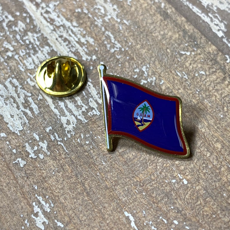 Guam Waving Flag Lapel Pin Made in USA | Etsy