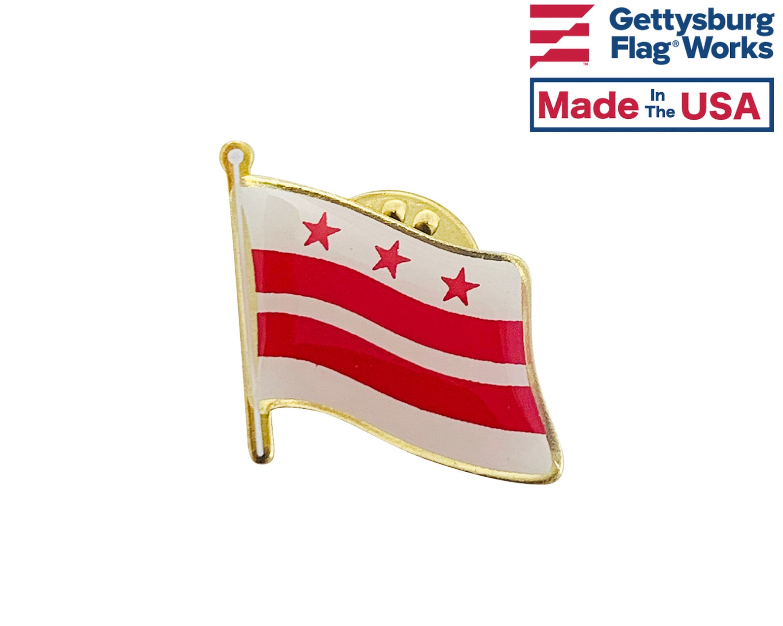 Washington D.C. Flag Lapel Pin Made in USA | Etsy