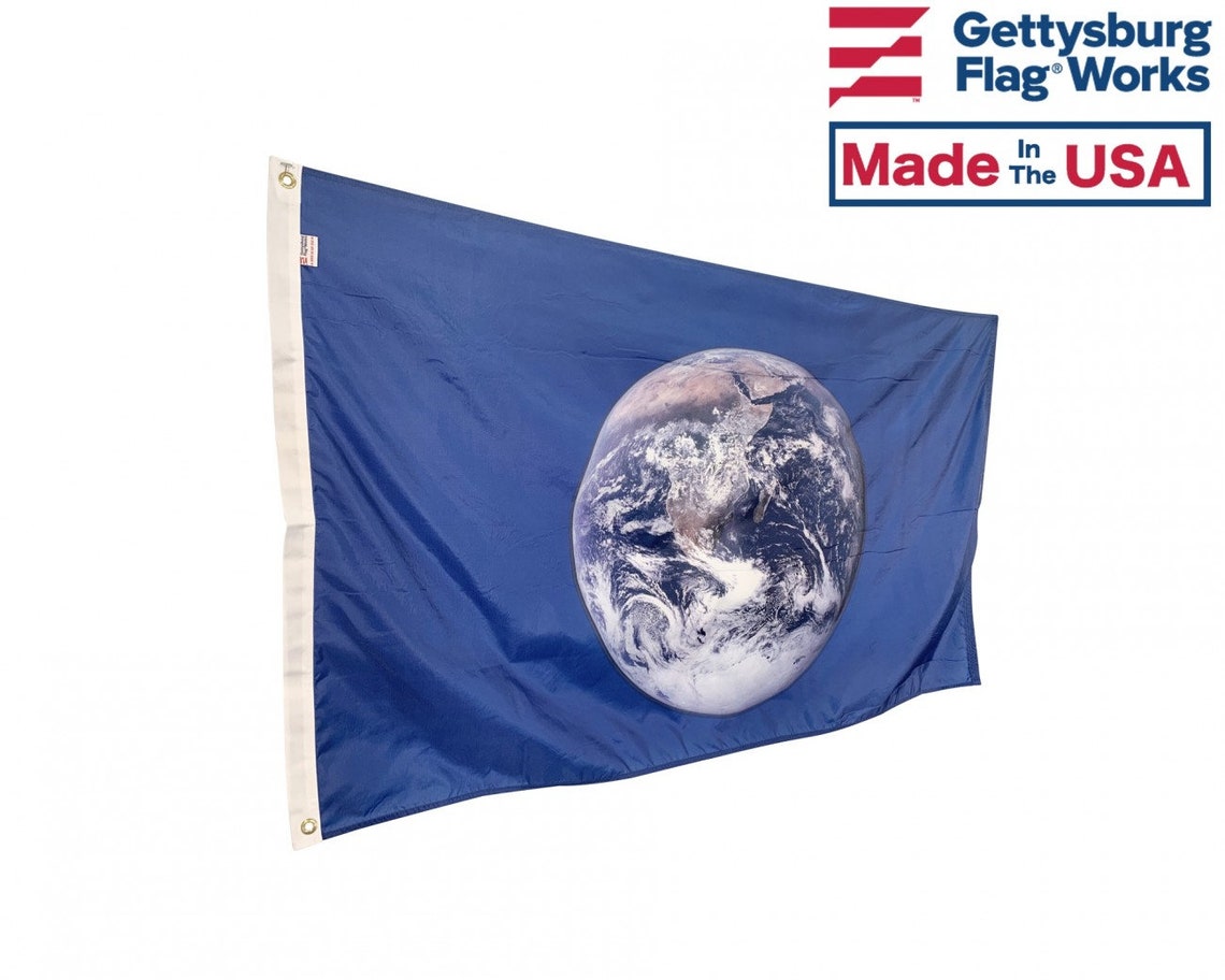 PLANET EARTH FLAG - Made of High Quality All Weather Nylon - Made in ...