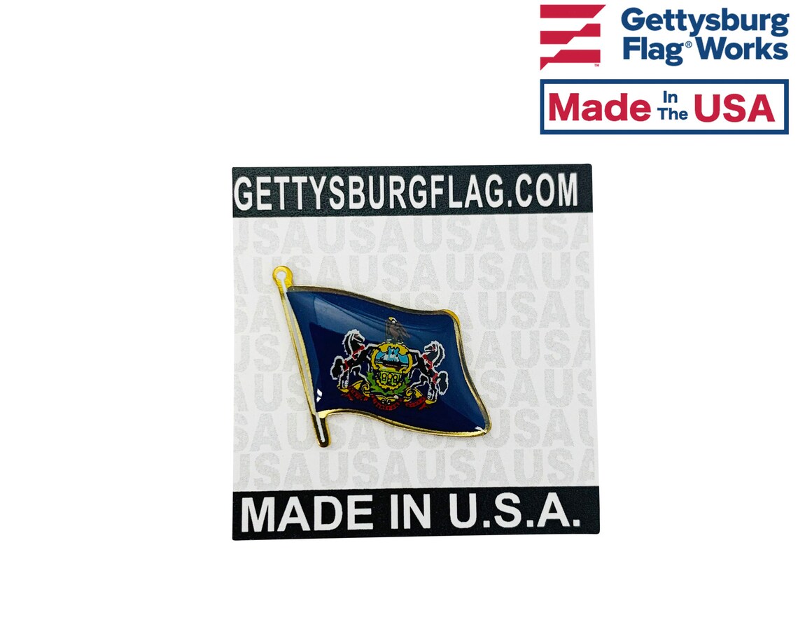 Pennsylvania State Flag Lapel Pin Made in the USA - Etsy