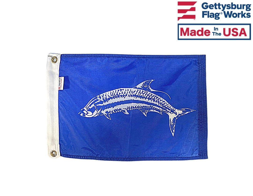 Tarpon Fish Flag - Sport Fishing Boat Flag -all-weather Outdoor Charter ...
