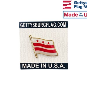 Washington D.C. Flag Lapel Pin - Made in USA! - Etsy