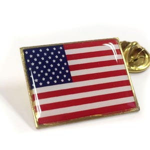 American Flag Lapel Pin (rectangle) Made in the USA! - Etsy