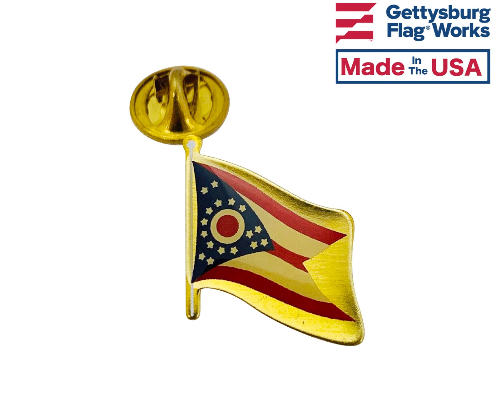 Ohio State Flag Lapel Pin Made in the USA - Etsy