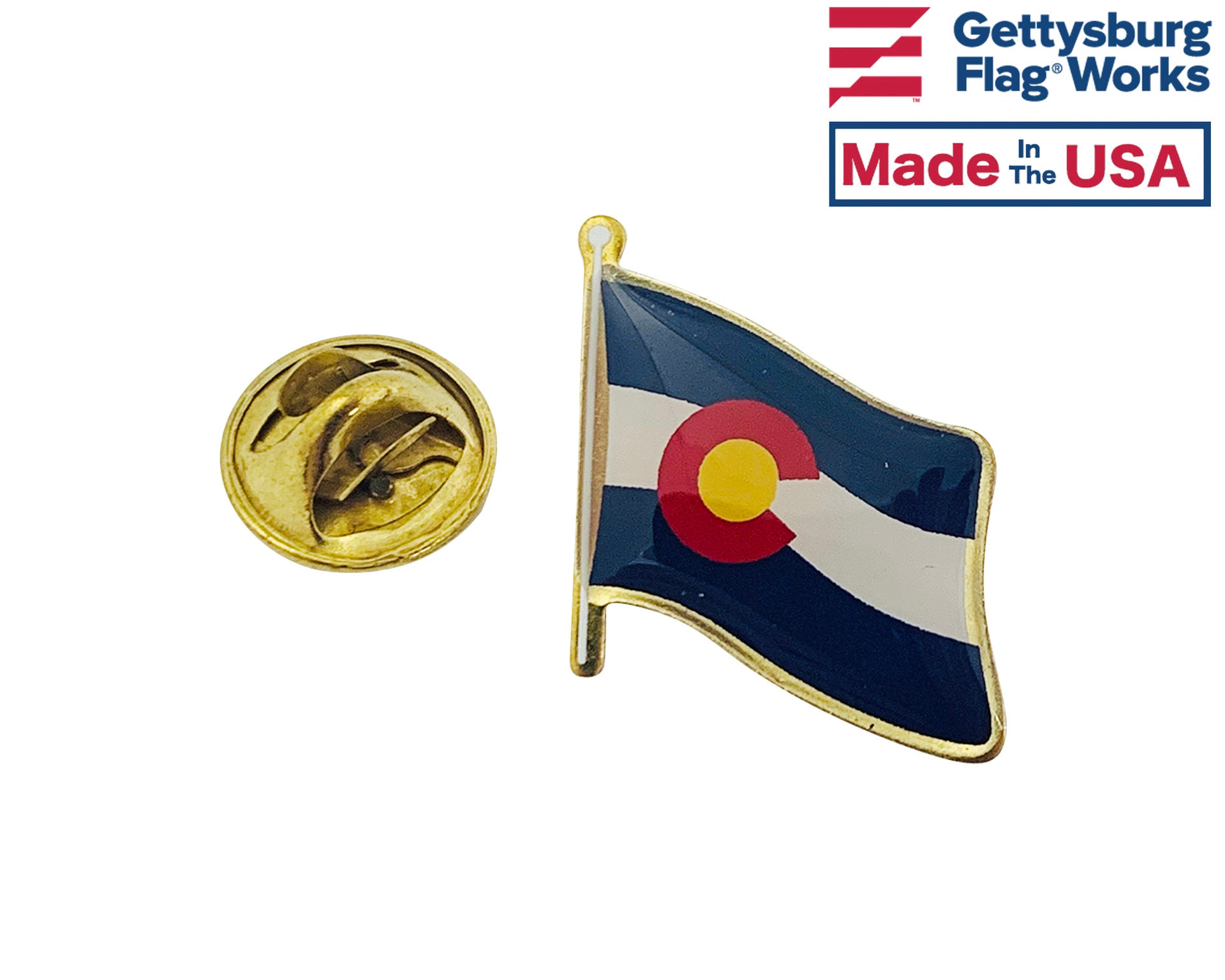Colorado State Flag Lapel Pin Made in the USA | Etsy