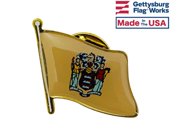New Jersey State Flag Lapel Pin Made in the USA | Etsy