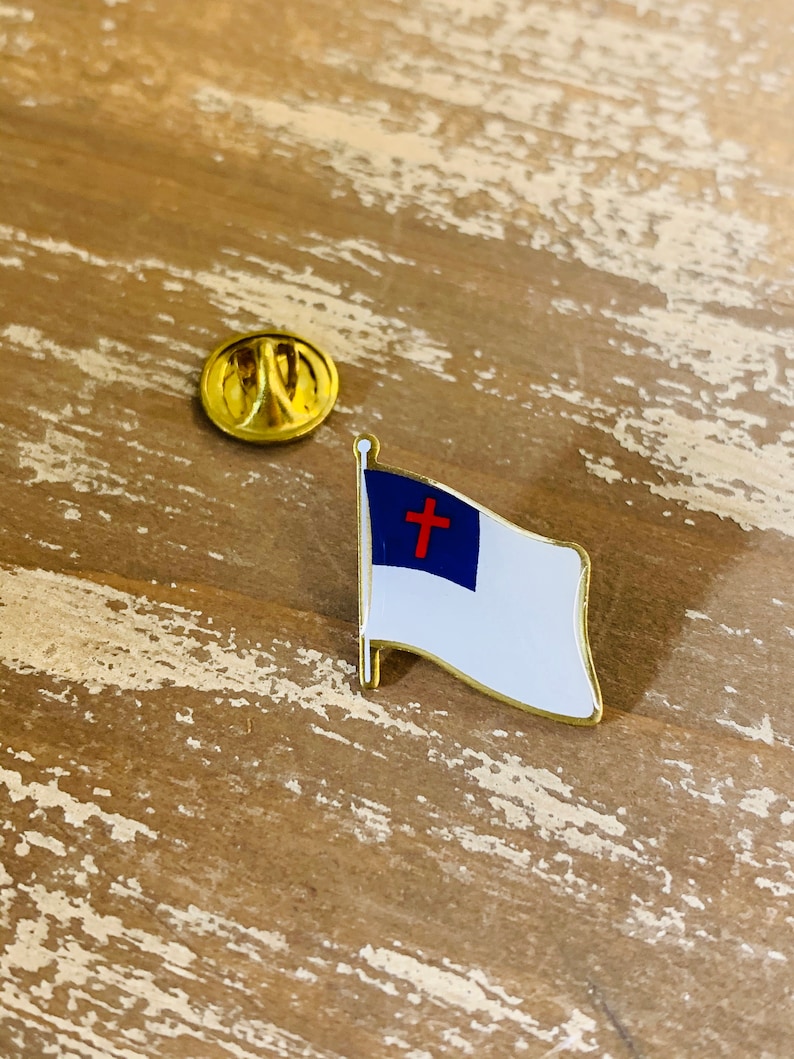 Christian Waving Flag Lapel Pin Made in USA - Etsy