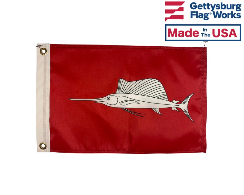 Sailfish Nautical Boat Flag 12x18 High Quality All - Etsy