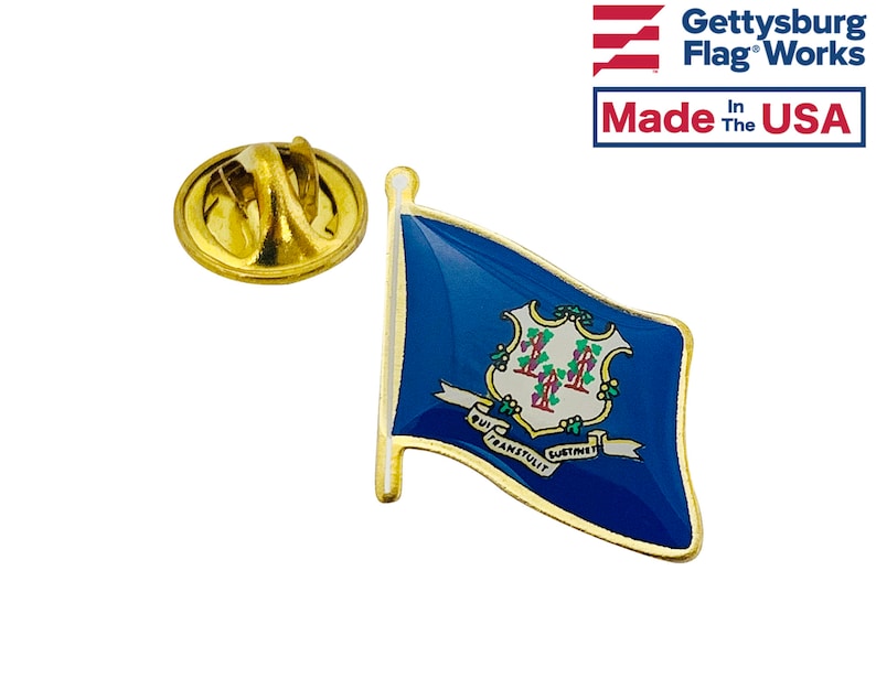 Connecticut State Flag Lapel Pin Made in the USA - Etsy