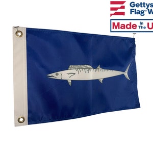 Wahoo Nautical Boat Flag - 12x18" - High Quality All Weather Nylon ...