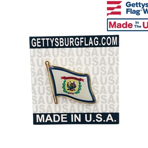 West Virginia State Flag Lapel Pin - Made in the USA! - Etsy