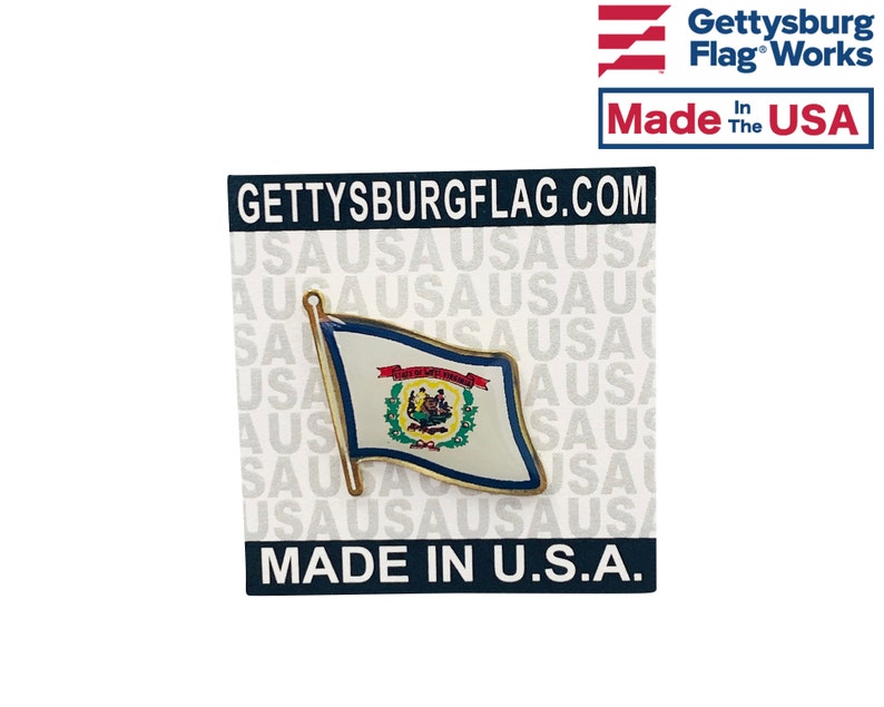 West Virginia State Flag Lapel Pin - Made in the USA! - Etsy