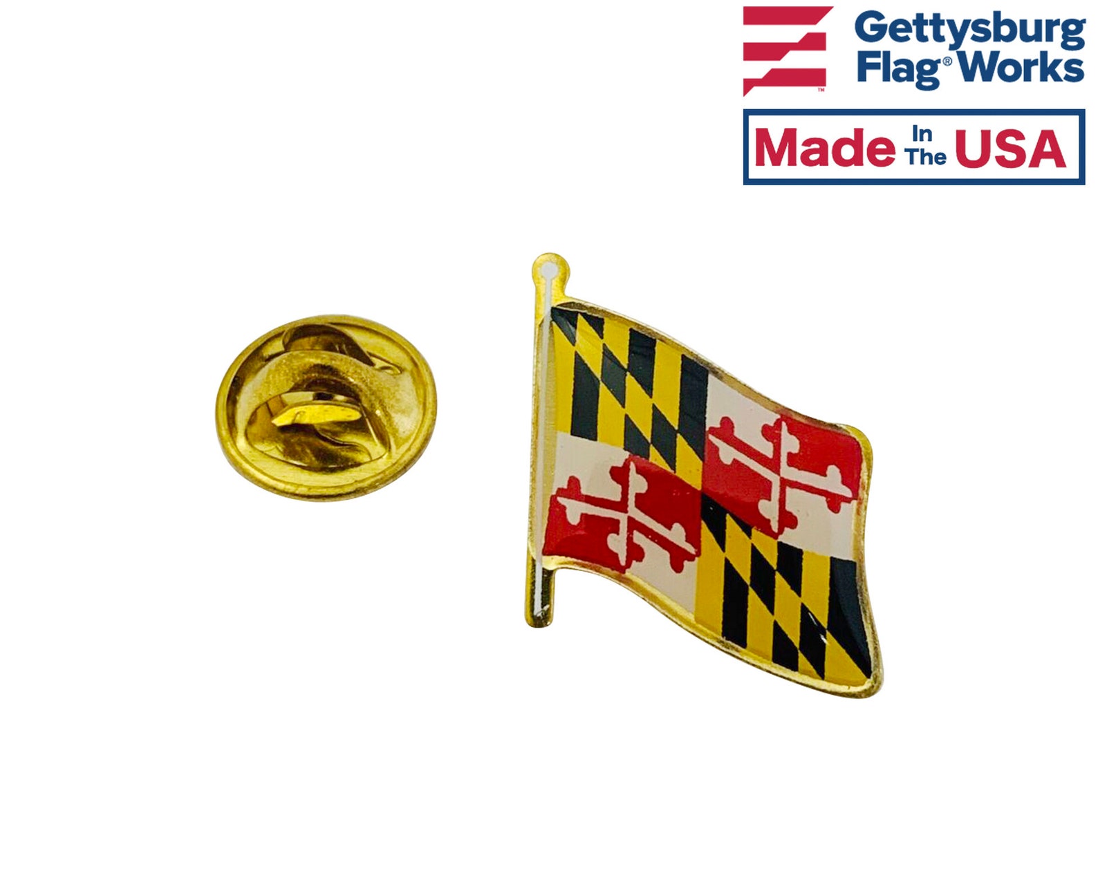 Maryland Flag Lapel Pin Made in USA | Etsy