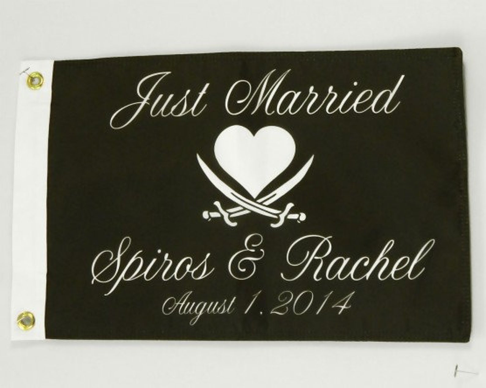 12x18 Just Married Personalized Pirate Boat Flag Makes - Etsy