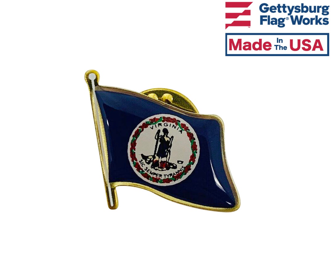 Virginia State Flag Lapel Pin - Made in the USA! - Etsy