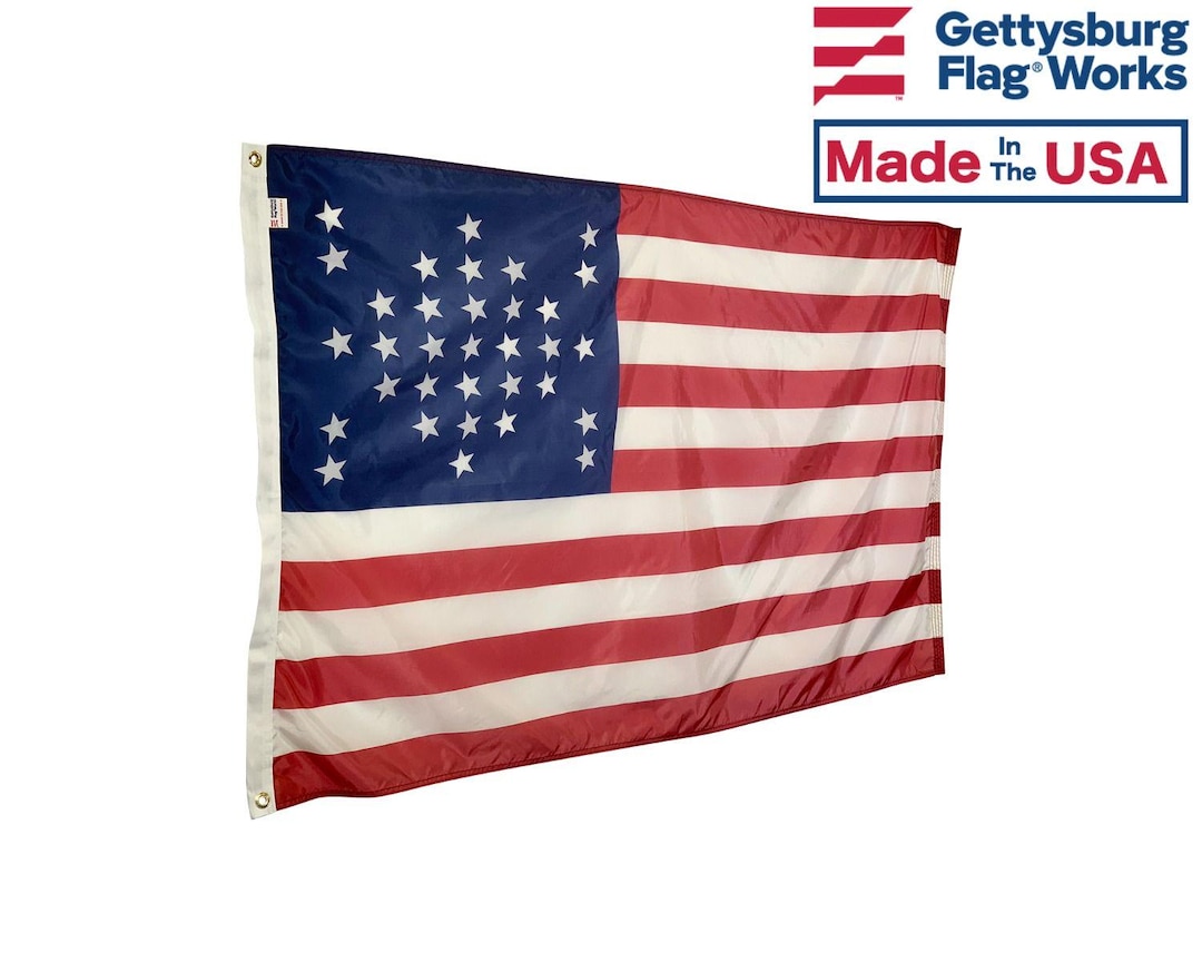 Fort Sumter Flag: 33 Star Civil War Era American Flag Made in USA - Etsy