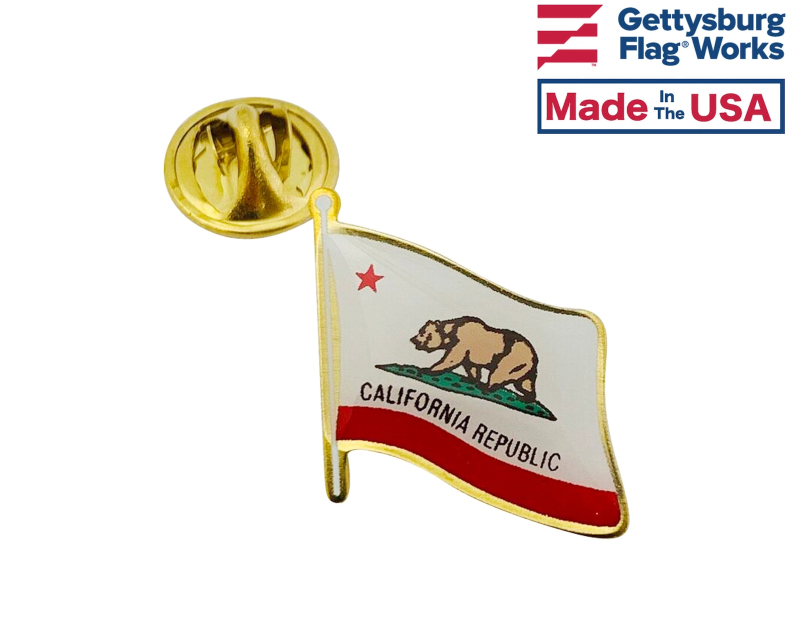 California State Flag Lapel Pin Made in USA | Etsy