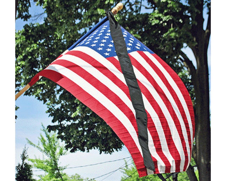 Black Mourning Ribbon Made in USA | Etsy