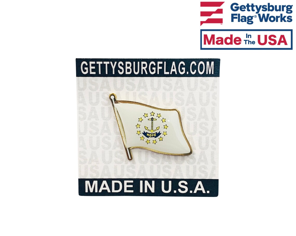 Rhode Island State Flag Lapel Pin - Made in the USA! - Etsy