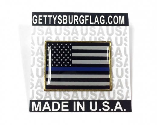 Thin Blue Line USA Rectangle Flag Lapel Pin Made in the USA | Etsy