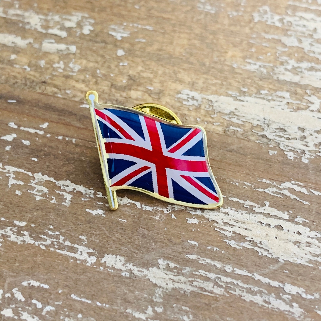 United Kingdom Waving Flag Lapel Pin - Made in USA! - Etsy