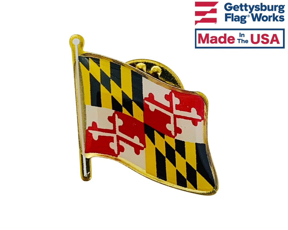 Maryland Flag Lapel Pin Made in USA | Etsy