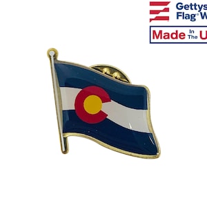 Colorado State Flag Lapel Pin - Made in the USA! - Etsy