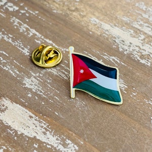 Jordan Flag Lapel Pin - Made in USA! - Etsy
