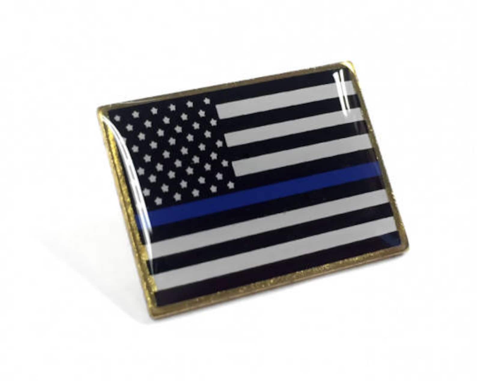 Thin Blue Line USA Rectangle Flag Lapel Pin Made in the USA - Etsy