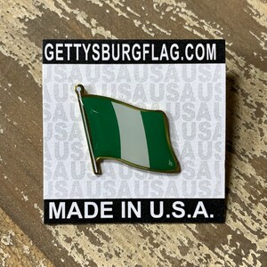 Nigeria Waving Flag Lapel Pin - Made in USA! - Etsy
