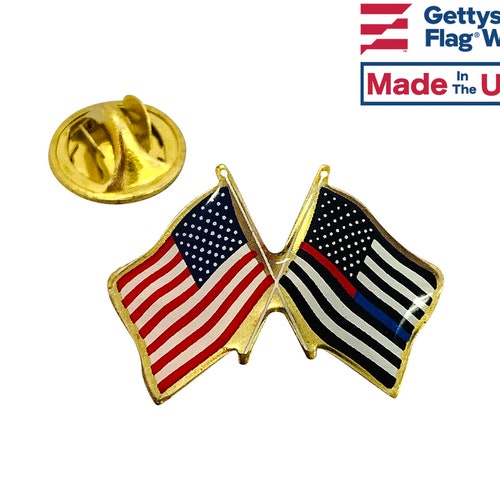Thin Blue Line USA Rectangle Flag Lapel Pin Made in the USA - Etsy
