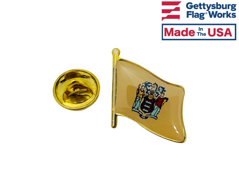 New Jersey State Flag Lapel Pin Made in the USA - Etsy