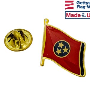 Tennessee State Flag Lapel Pin - Made in the USA! - Etsy